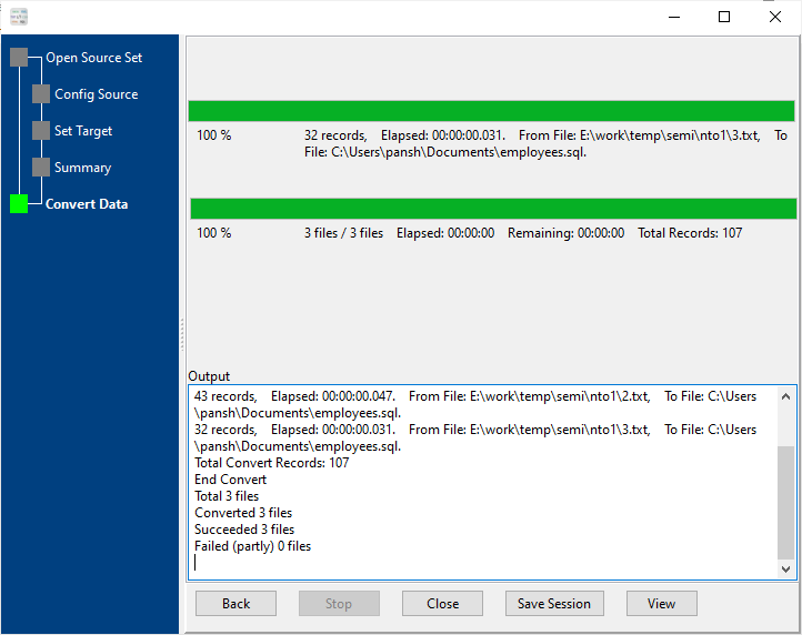 Merge multiple semicolon delimited text files into one SQL Merge multiple semicolon delimited text files into one SQL