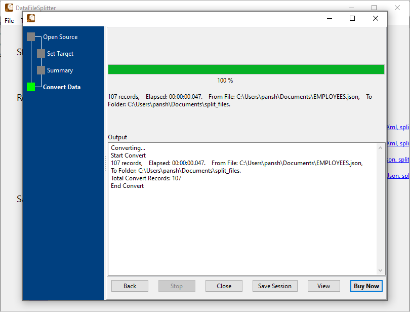 DataFileSplitter - Data File Splitter