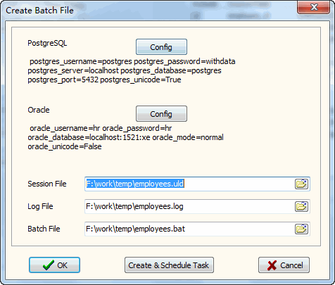 Import data from PostgreSQL To Oracle - Command line