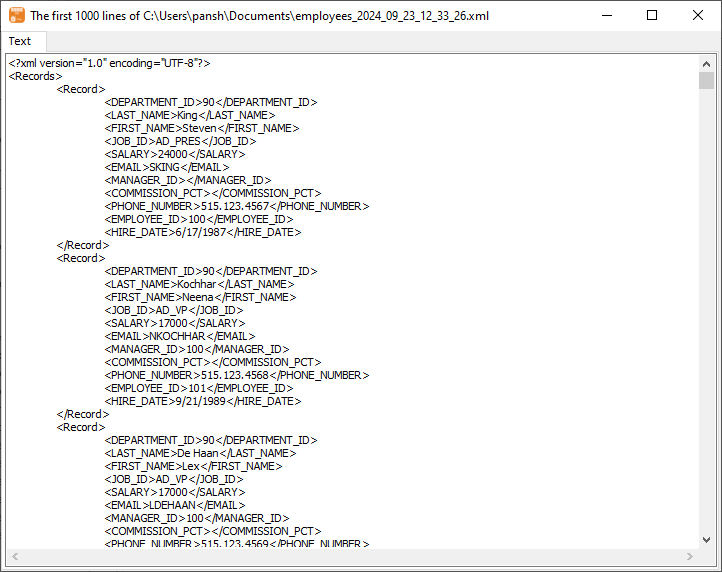Export Azure Query To Xml Using Dynamic Filename With Current Date