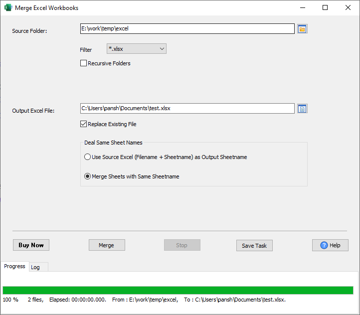 Merge Excel Workbooks and Merge worksheets by sheet name