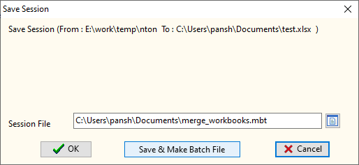 Transform Excel Data - Save/Load session to repeat task