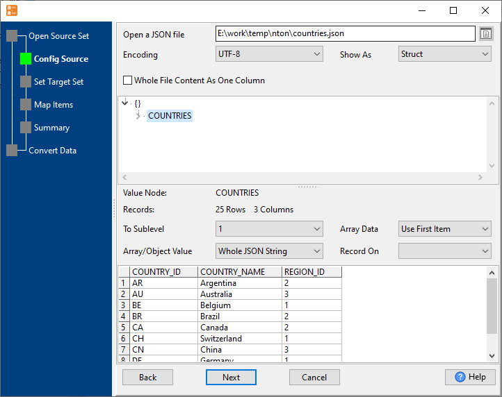 Bulk import data from JSON files to DBF tables at one time Bulk import data from JSON files to DBF tables at one time
