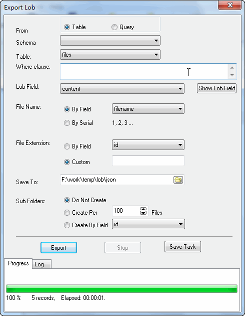 Export Postgresql Text To Json Files With Gui Tool