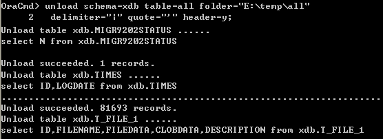 Unload Oracle Data From Other Schema Table(s)